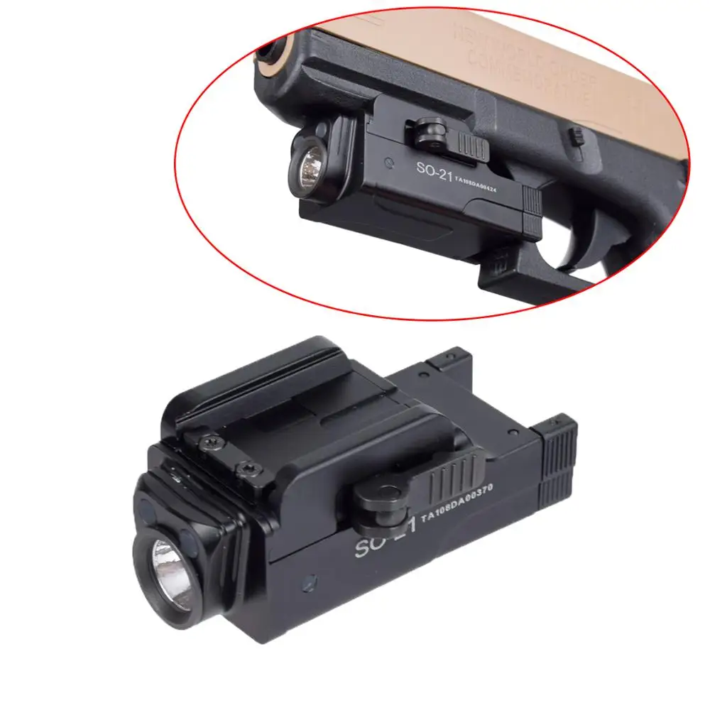 Tactical USB Rechargeable QD Pistol Light Constant/Momentary Output ...