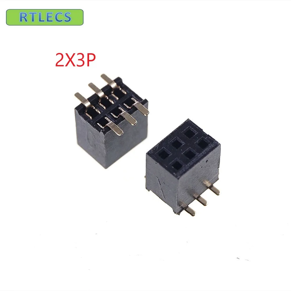 1000pcs 2x3 P 6 Pin 1.27mm Pitch Pin Header Female Dual Row Smt ...