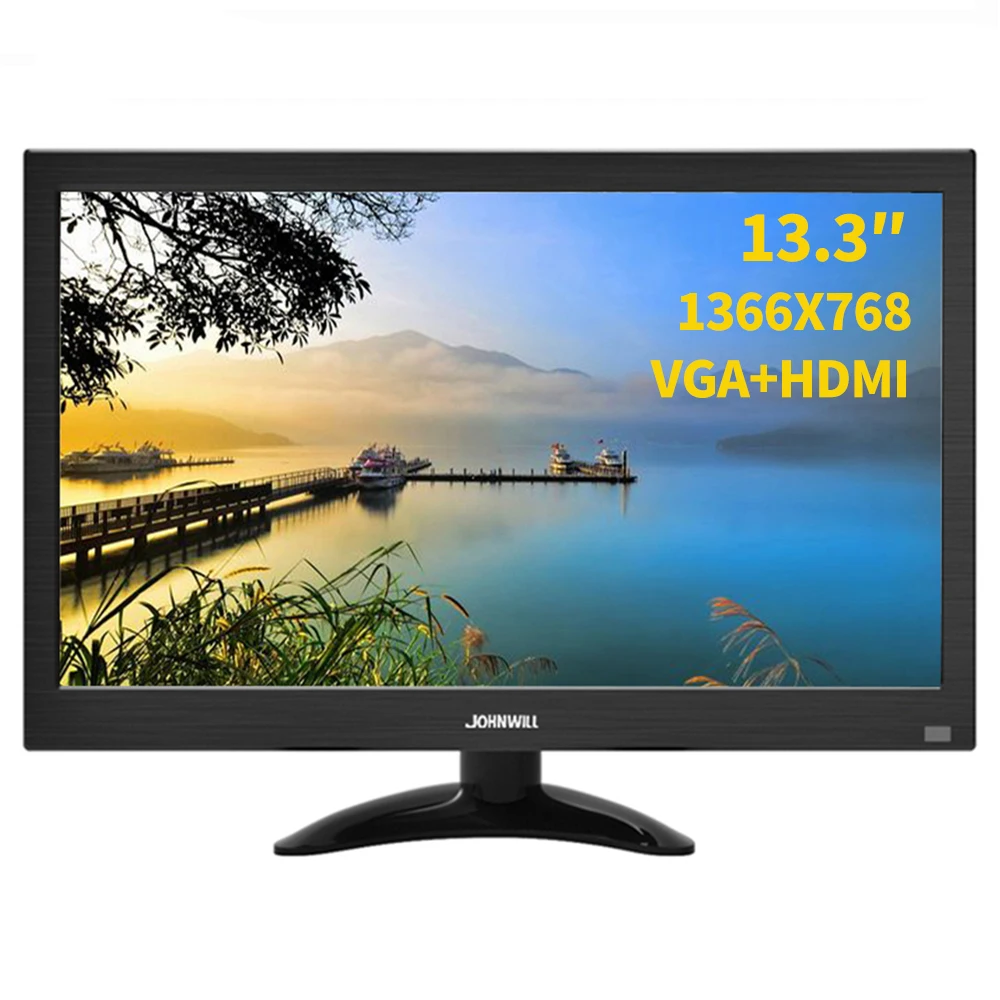 13,3 pulgadas 1366x76 8 Pc monitor LCD pantalla de TV con HDMI VGA AV USB BNC 12/10 1 pulgada ...