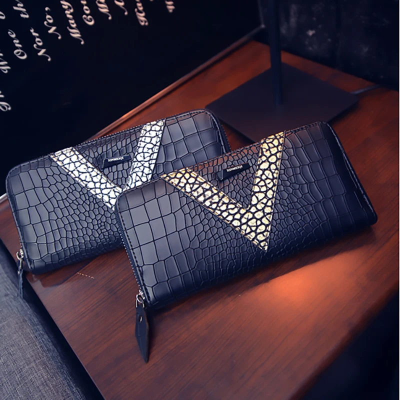 Women-Wallet-PU-Leather-Purse-Female-Long-Wallet-Gold-Hollow-Leaves ...