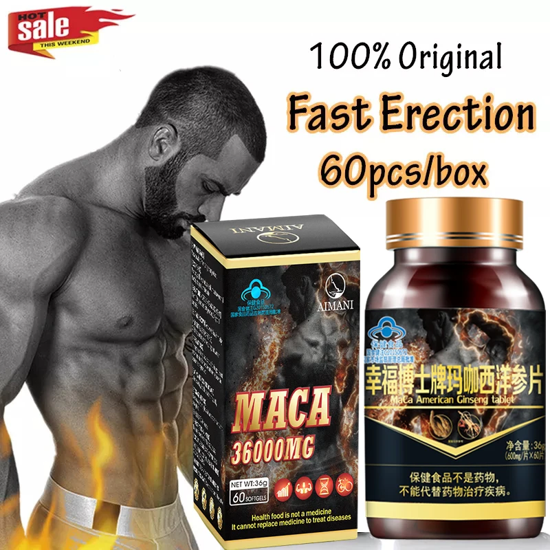 Men Maca Enhance Endurance Prolong Strong Erection Supplement Pill Improve Sex Function Capsule ...