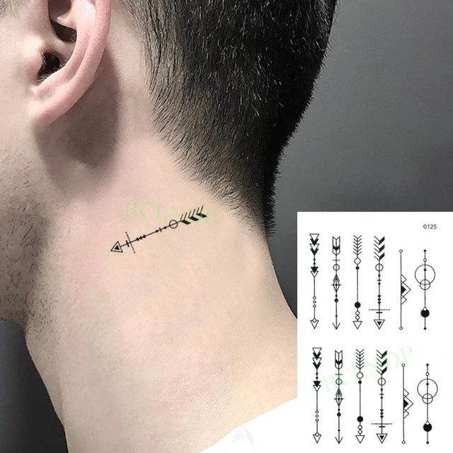 Arrow Tattoo Back Of Neck