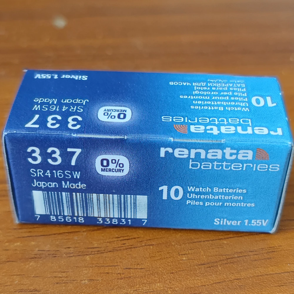 بطارية ريناتا السويسرية 337 SR416SW 1.55 فولت للساعة فضية 337 SR416SW ...