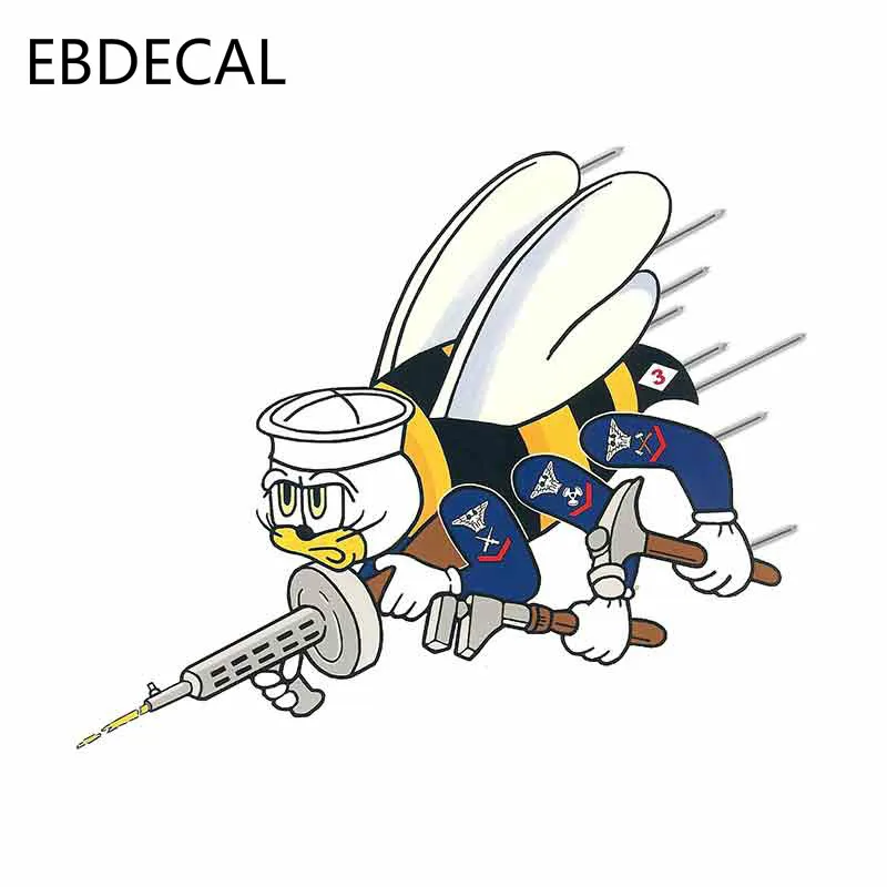 U S Navy SeaBee Militaire Cartoon Auto Car Bumper Window Wall Suitcase ...