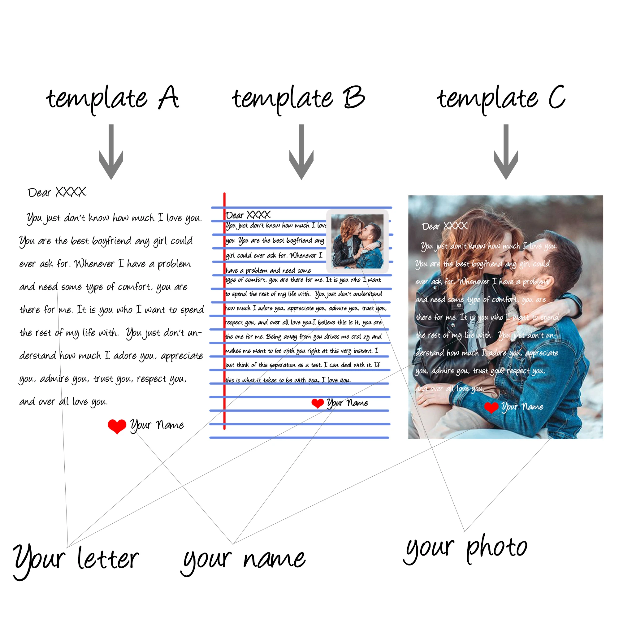 Dear Boyfriend Love Letter