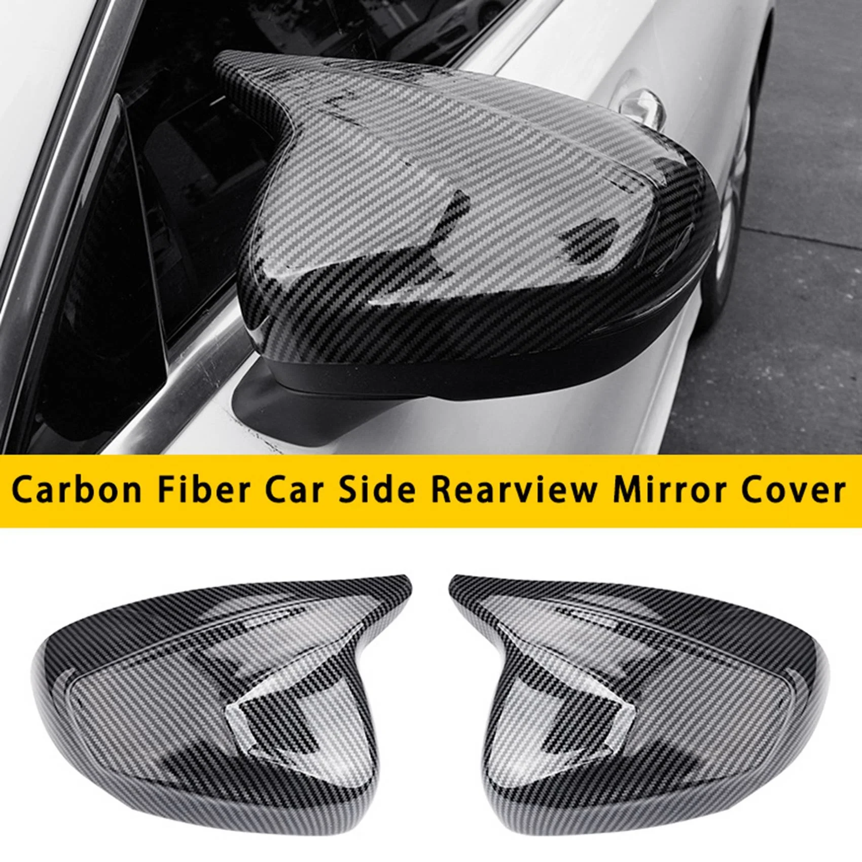 Carbon Fiber Car Horn Side Rearview Mirror Cover Shell for Mercedes ...