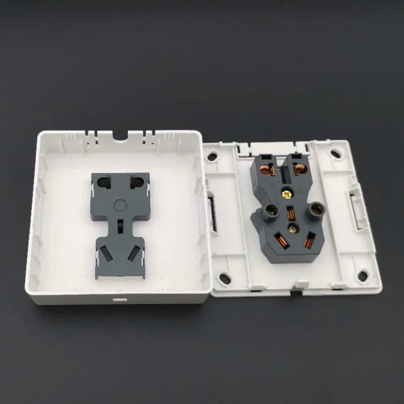 surface mounted wall power socket panel 86*86 type 5 pin 10A 250V ...