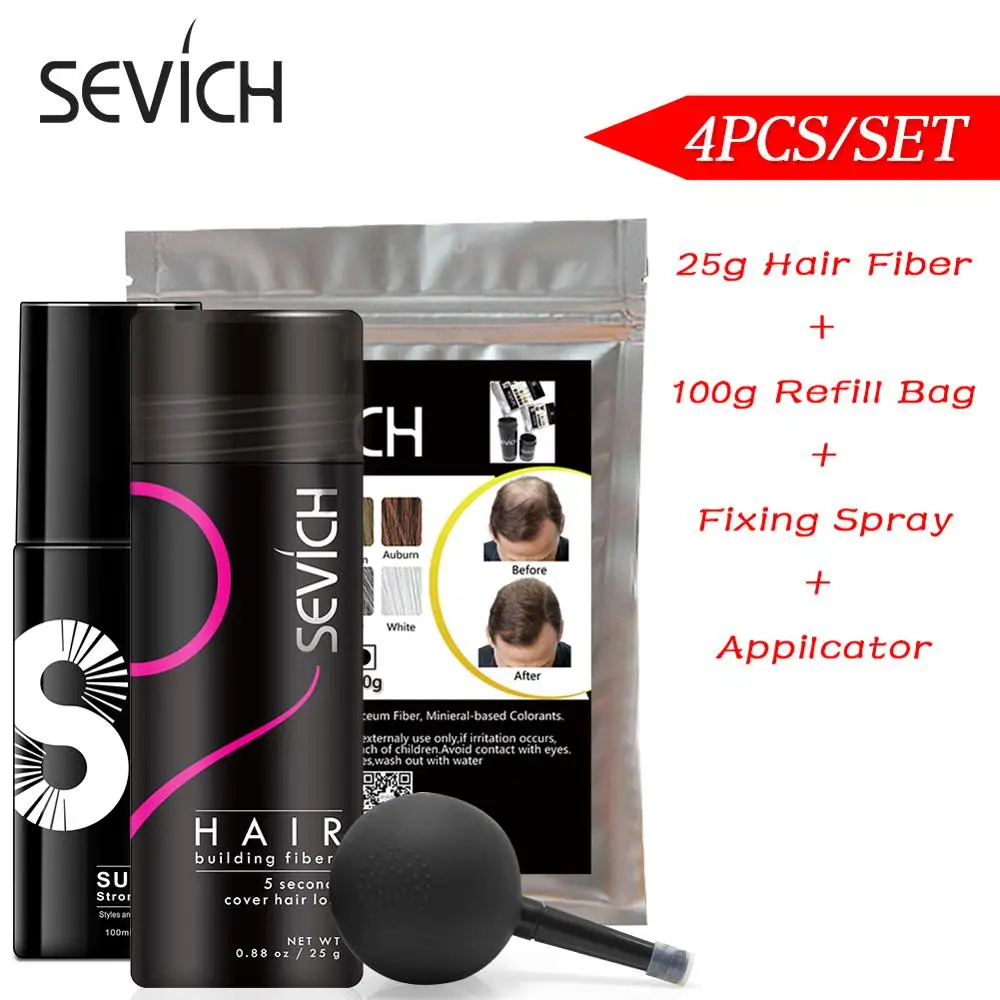 Sevich-Hair-Building-Fiber-Powder-Kit-25g-Hair-Fiber-Spray-With-nozzle ...