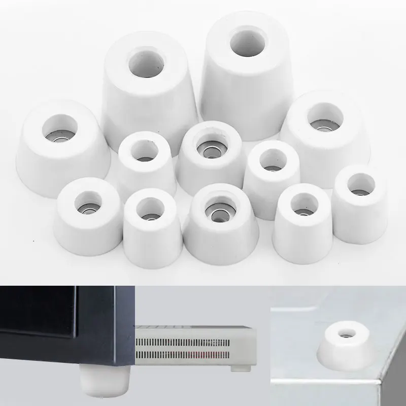 10pcs-White-Rubber-Machine-Feet-Shock-Pad-Non-Slip-Furniture-Chair ...