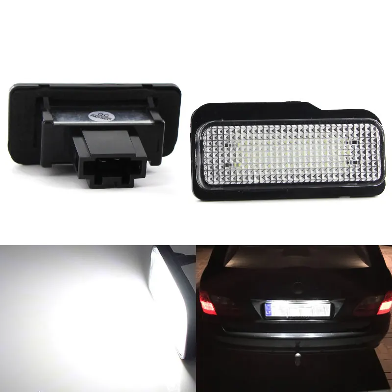 2PCS-Canbus-White-LED-License-Number-Plate-Light-For-05-11-Mercedes ...
