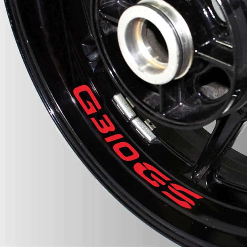 New Motorcycle tire reflective sticker creative wheel rim logo decal ...