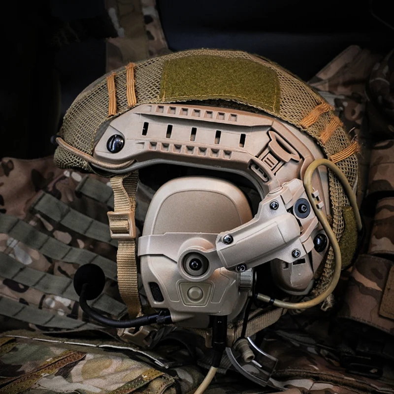Fcs Tactical Amp Communication Headset Head Helmet-mounted Pickup Noise ...