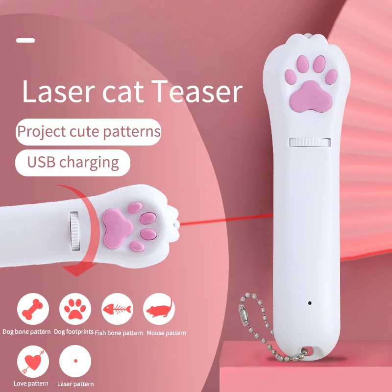 Cat teasing flashlight charging cat claw laser cat teasing stick LED ...
