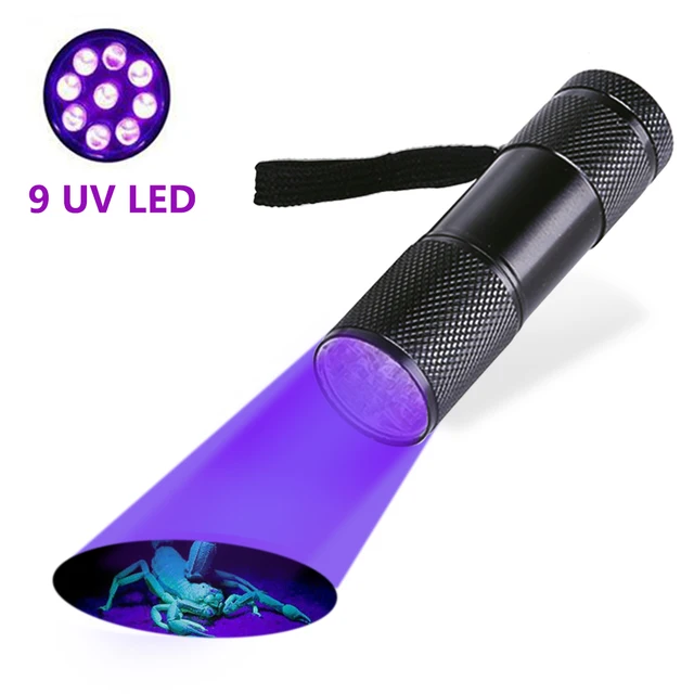High quality Black Light UV Light 51LED 21LED 12LED UV Light 395-400nm LED UV Flashlight torch ...