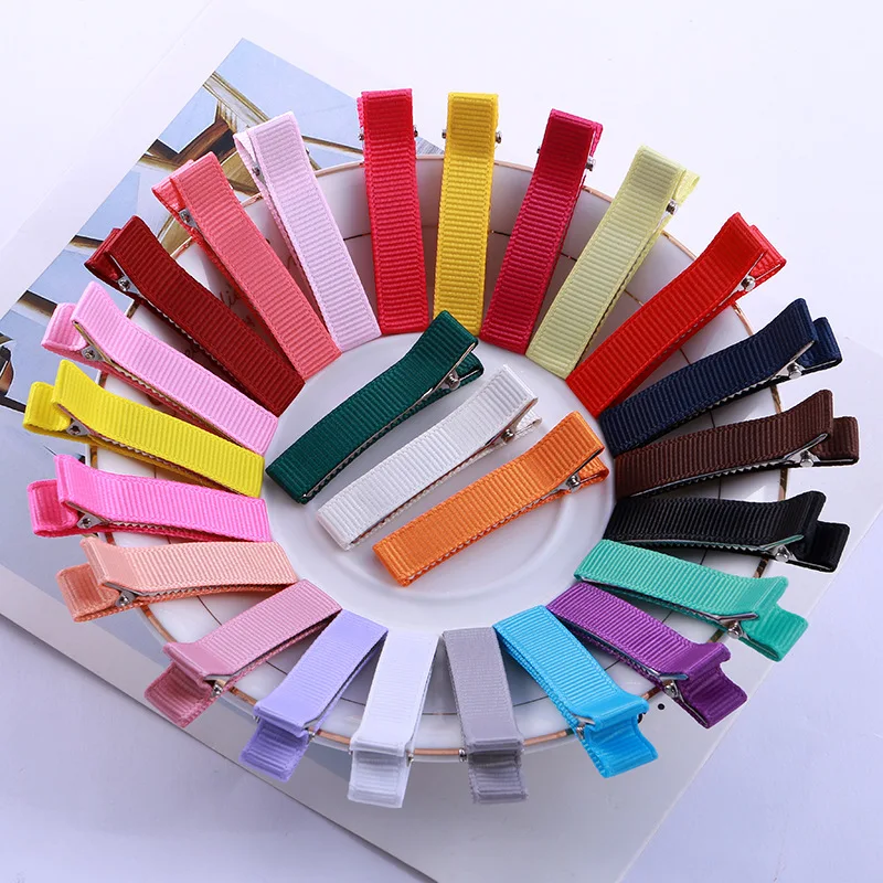 20pcs Colorful Fabric Hairpin Base 3.5cm 5cm Hair Clip Settings Diy ...