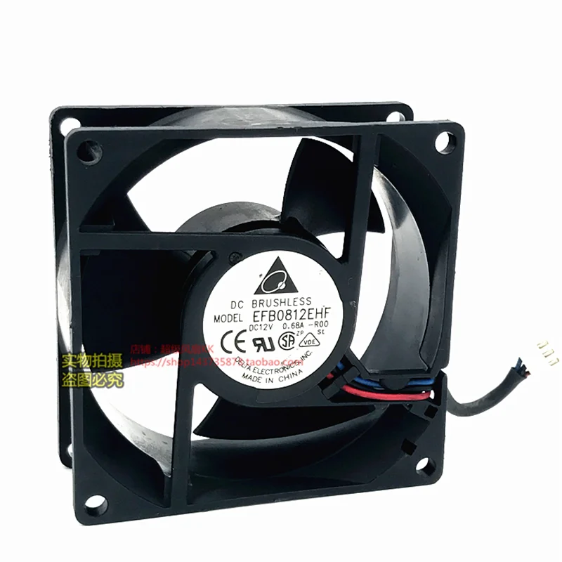 original EFB0812EHF 8CM 8032 12V 0.68A 8cm double ball 3-wire server ...