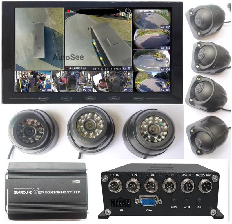 버스 트럭 학교 셔틀, 3D 카메라, 360 도 AVM, 모든 라운드 뷰 시스템, 버드아이 DVR, 내부 모니터링 포함|DVR ...