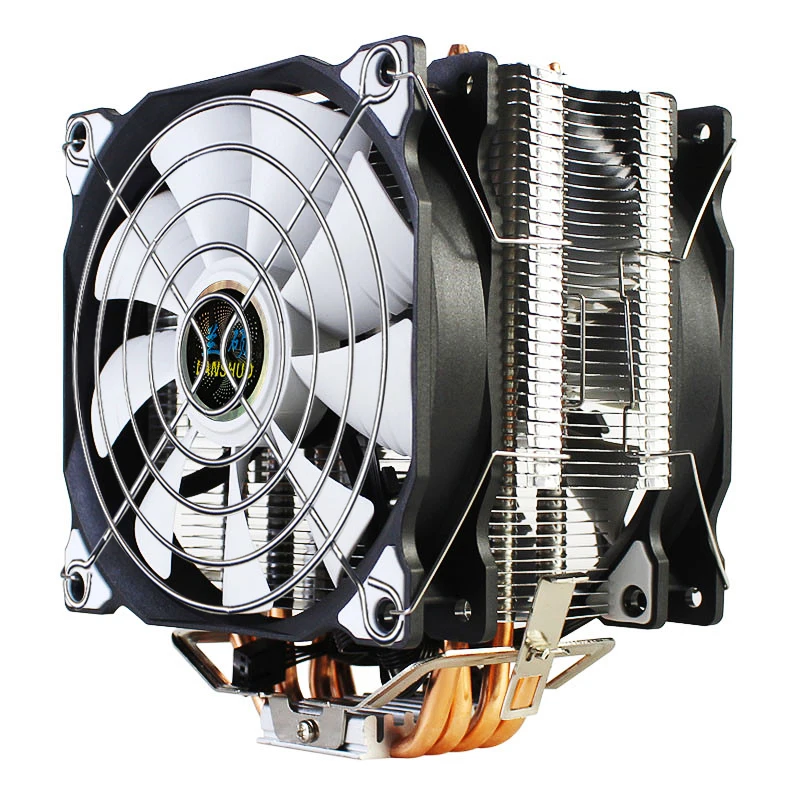 6-Copper-Heatpipe-CPU-Cooler-9cm-12cm-Radiator-4PIN-Cooling-Fan-Quiet ...