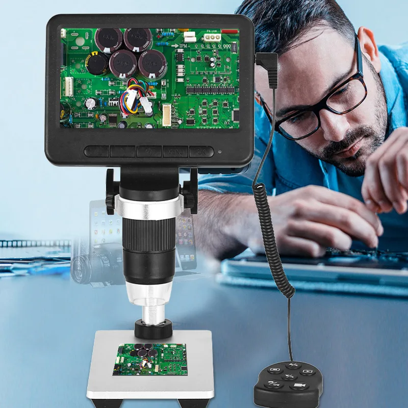 1000x Digital Microscope For Electronic 5inch Display Vga Digital ...