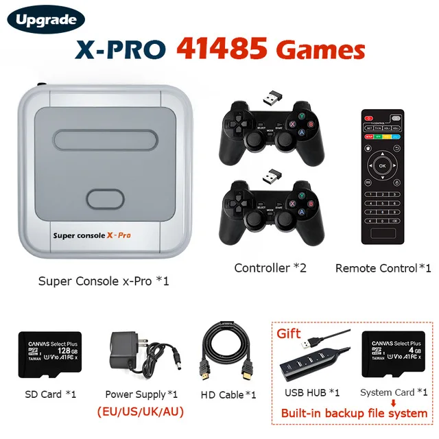 NEW Super Console X Pro Video Game Consoles Wifi 4K HD Mini TV Retro ...