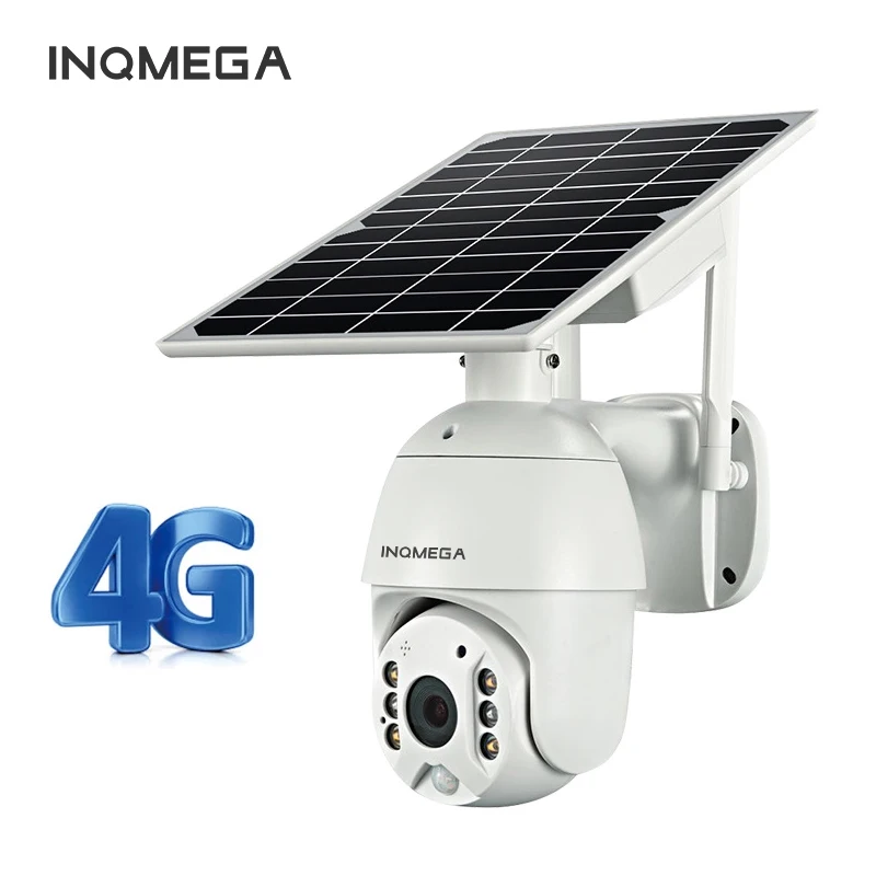 INQMEGA WIFI 4G Solar IP PTZ Cameras Starlight full color IR vision P2P ...