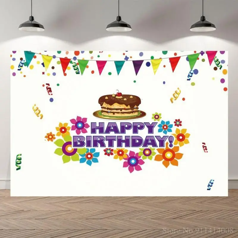 Chocolate Cake Decoration Happy Birthday Photo Background Table Decor ...