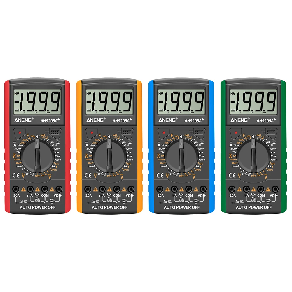 Generic ANENG DT9205A Digital Multimeter AC/DC Transistor Tester ...
