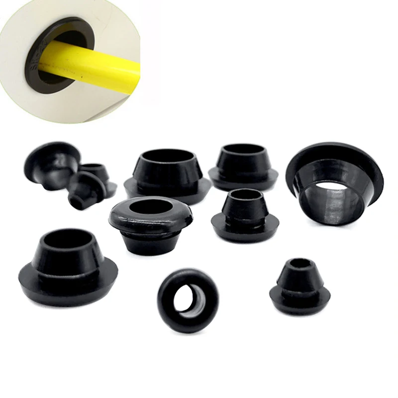 100pcs-Single-sided-Rubber-Wire-Grommet-Gasket-3mm-Inner-Dia-Electric ...