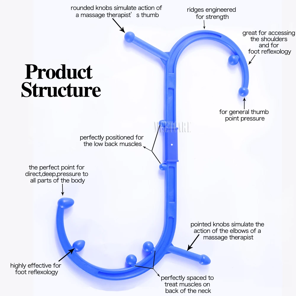 Generic Trigger Point Self Massager Stick Theracane Body Muscle Relief ...