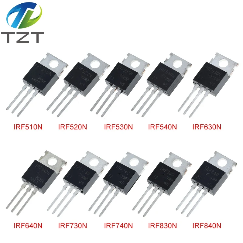 Circuits intégrés,IRF520--10pcs Irf510 Irf520 Irf530 Irf540 Irf630 ...