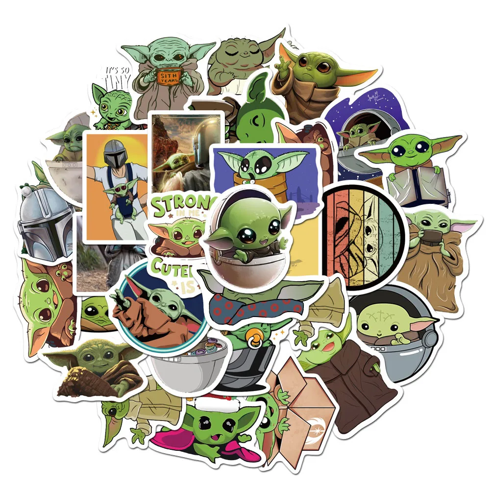 Baby Yoda Grogu Sticker Paper & Party Supplies Stickers, Labels & Tags ...