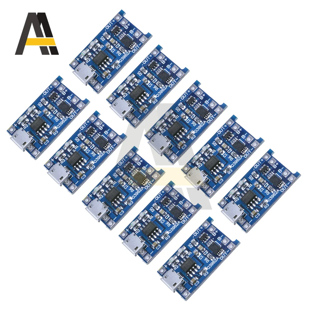 10pcs-lot-5V-1A-Micro-USB-18650-TC4056A-TC4056-Lithium-Battery-Charger ...
