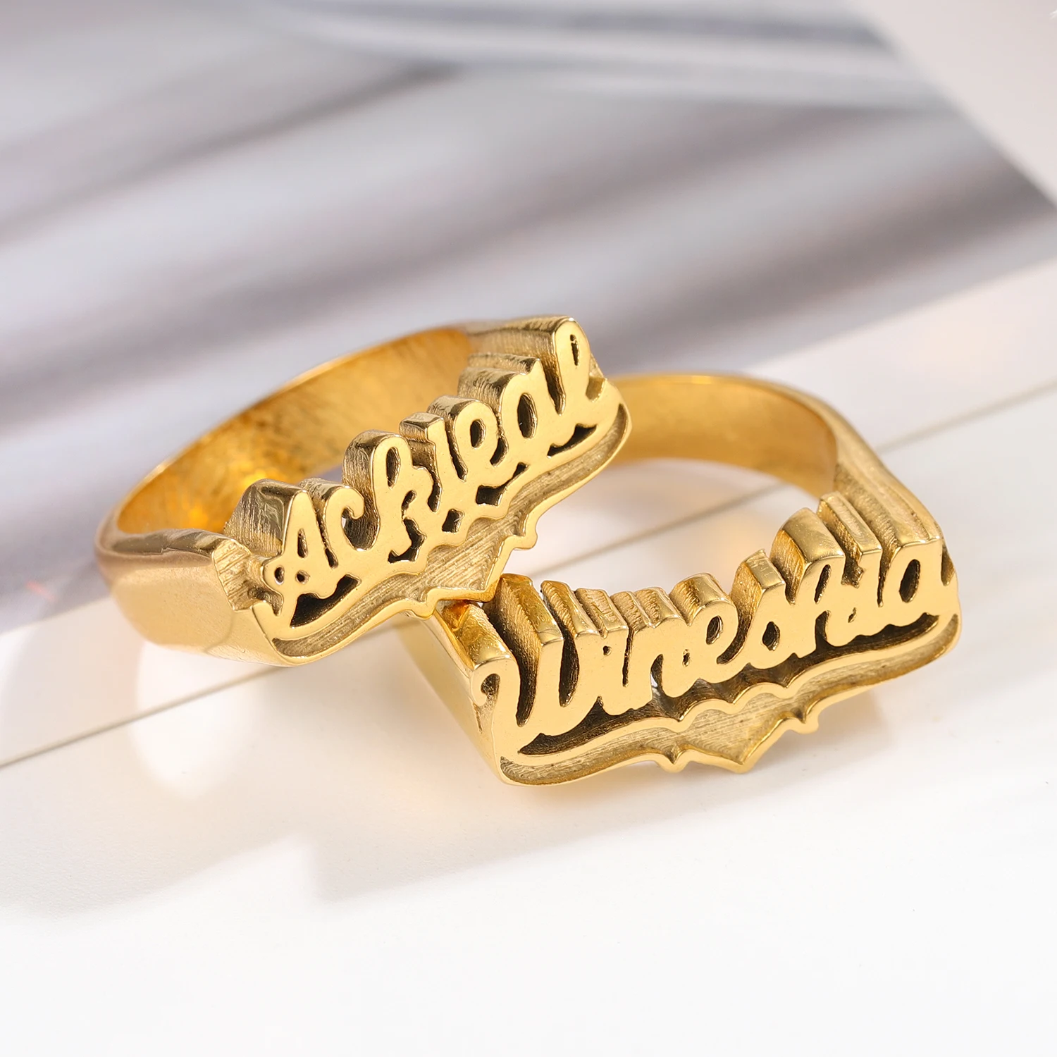 3d Gold Ring With Name