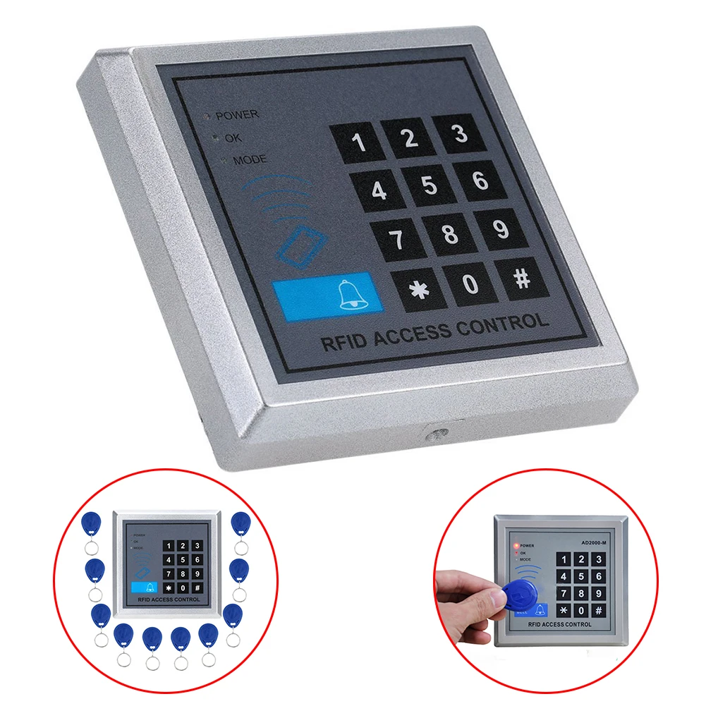 Security RFID Proximity Entry Door Lock Access Control System 10 Keys ...