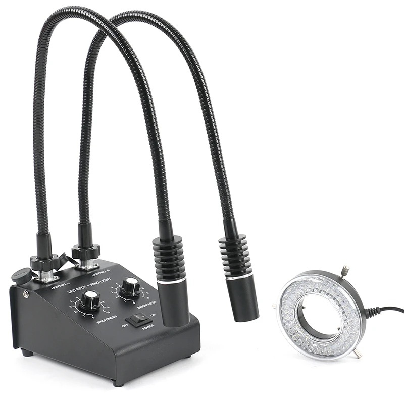3 in 1 6W 6500K Industry Microscope LED Gooseneck Light Illuminator ...