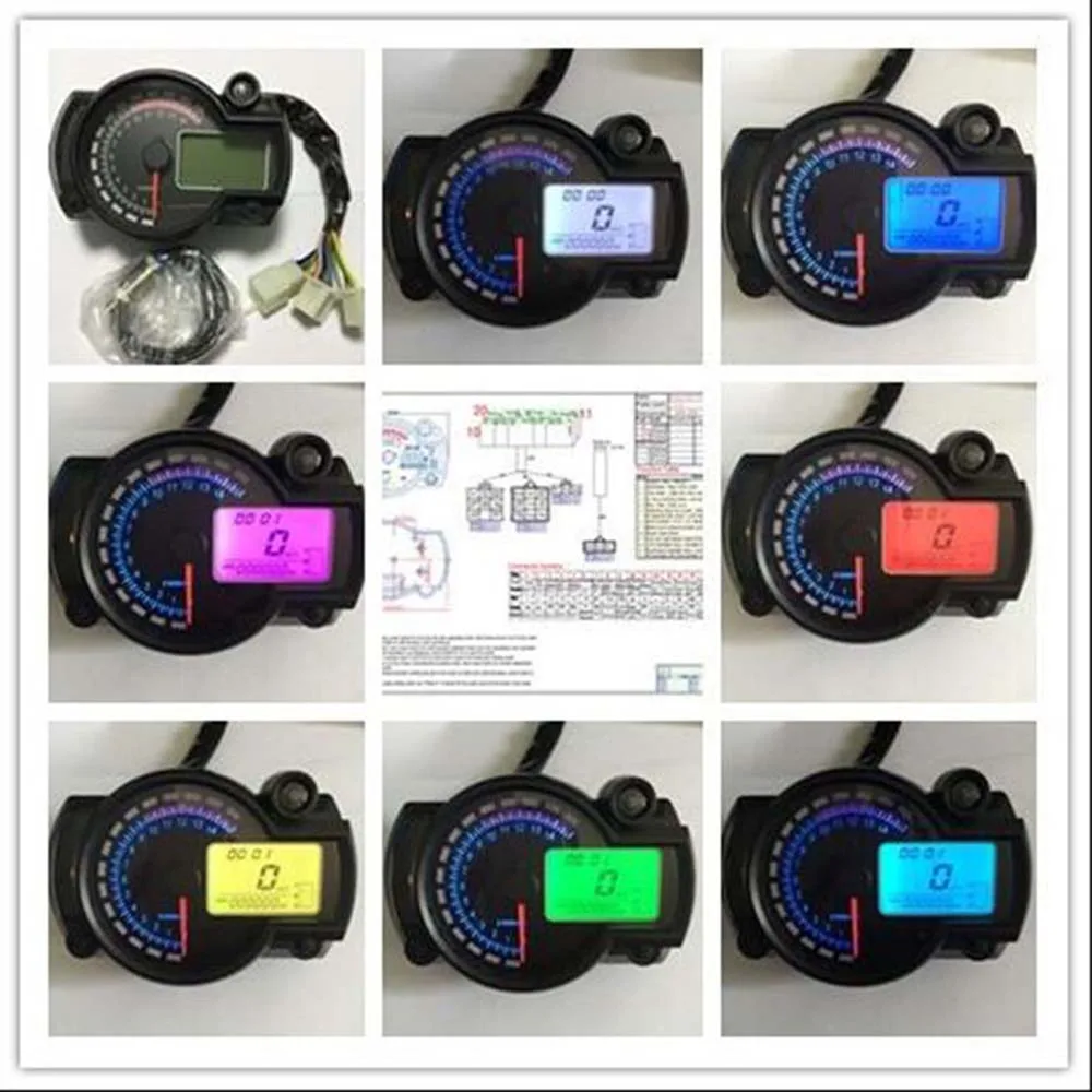 7-Colors-15000rpm-Motorcycle-LCD-Digital-Speedometer-Tachometer ...