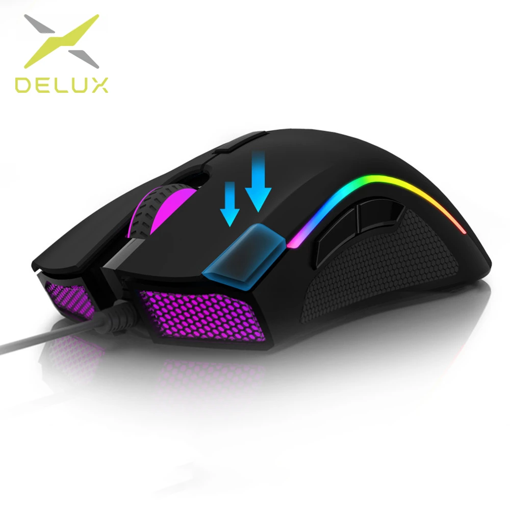 Wired Mouse RGB Backlight Gamer Mause 4000DPI Gaming Ergonomic Mouse ...