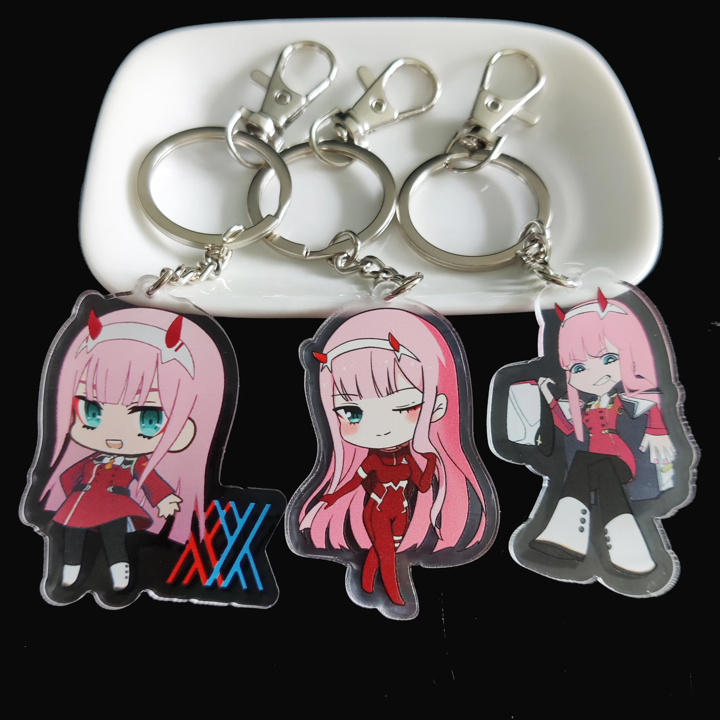 20Pcs-Lot-Anime-DARLING-in-the-FRANXX-ZERO-TWO-Keychain-Cute-Figure ...