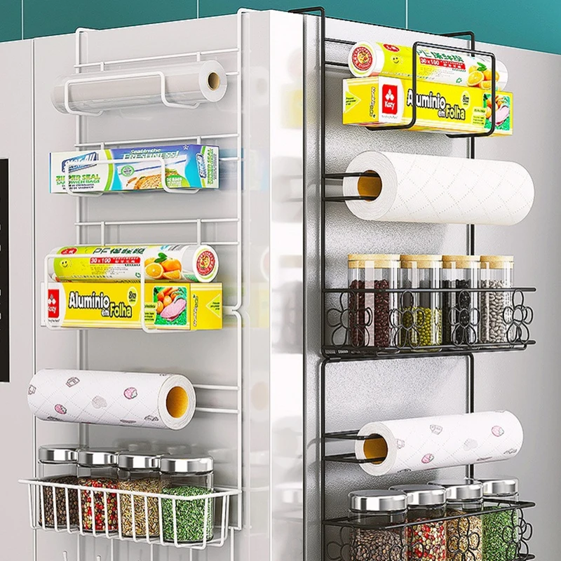 Kitchen Multifunction Refrigerator Side Storage Rack Multi Layer ...