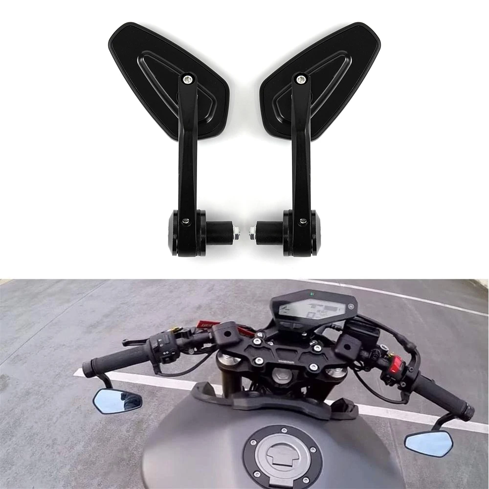 Universal Motorcycle Rear View Mirrors Bar End Side Mirror For Z800 ...