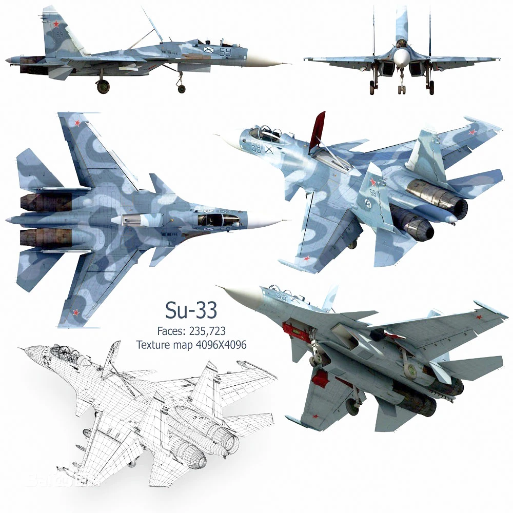 4d Su-33 Carrier-based Fighter Assembly Aircraft Model Puzzle Building ...