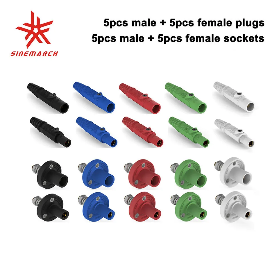 20PCS R-LOK 150A Male Female Plug Socket Set Single Pole Power ...