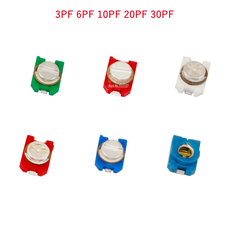 10PCS Trimmer Adjustable capacitor 3PF 6PF 10PF 20PF 30PF SMD ...