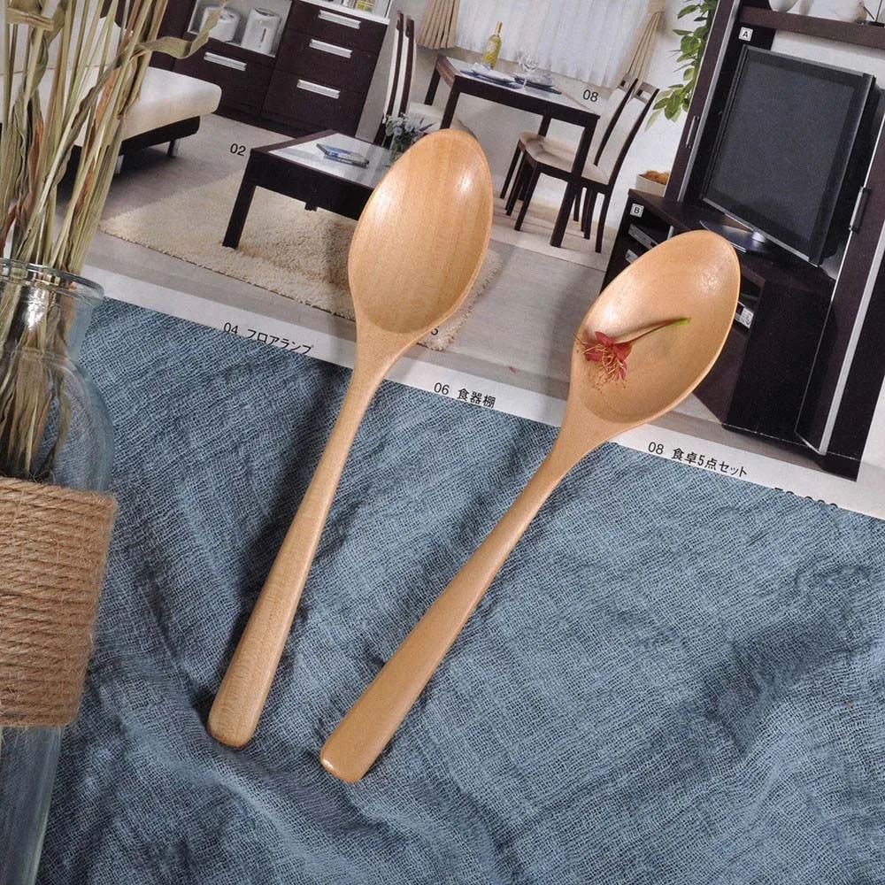 Высококачественная ложка из натурального дерева, Бамбуковая кухонная ...