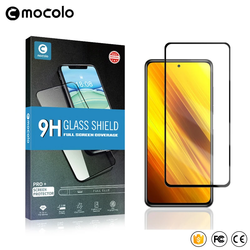 Mocolo 2.5D 9H Full Screen Tempered Glass Film On For Pocophone Poco X3 ...