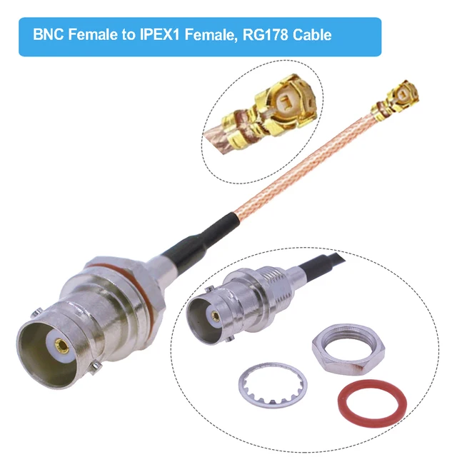 1PCS BNC to uFL IPX IPEX IPEX-1 Female Jack RG178 Pigtail Cable Mini ...