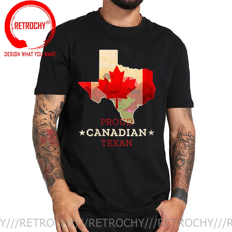 Vintage-Style-Proud-Canadian-Texan-Texas-And-Canada-Map-And-Flag-T ...