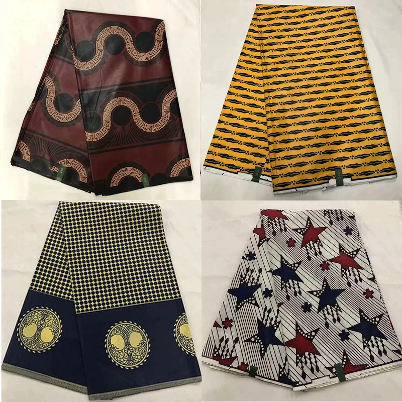 Hot sales cheap african ghana java wax print fabric real dutch wax ...