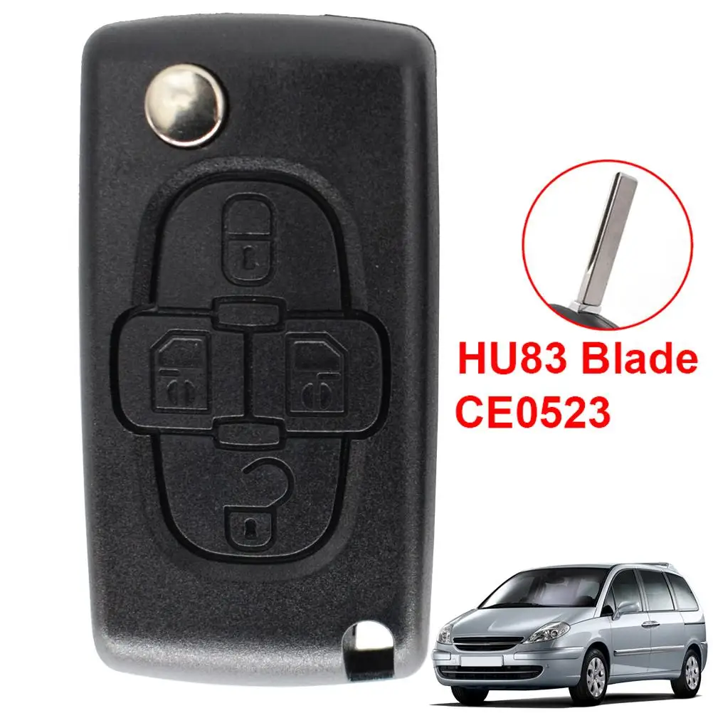 4-Button-Car-Keyless-Remote-Control-Key-Shell-Cover-Case-Replacement ...