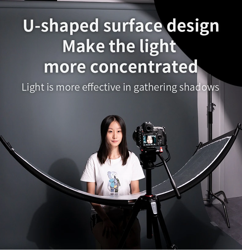 Selens 4in1 U-shape Curved Light Reflector Adjustable Lighting Diffuser ...